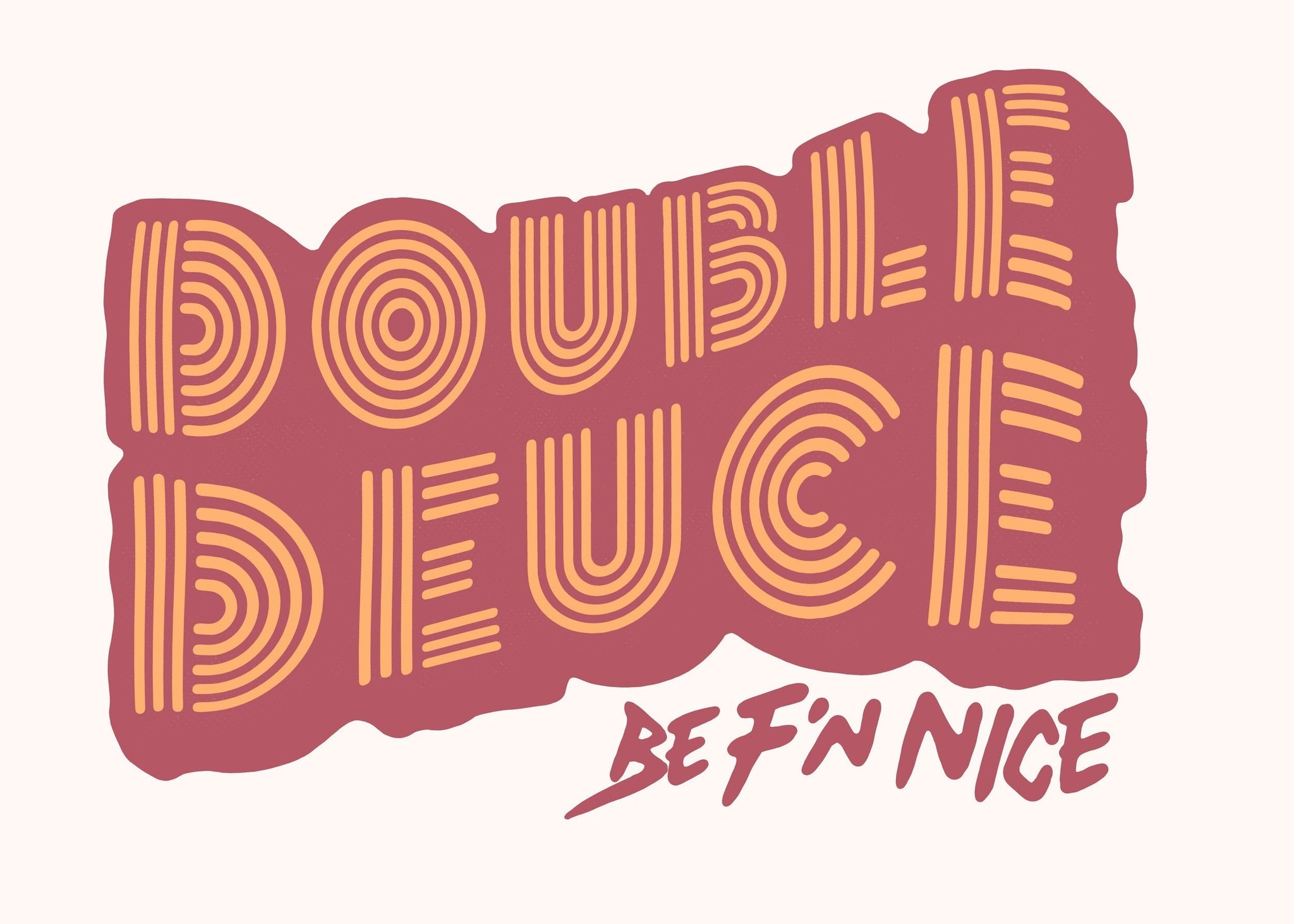 Double Deuce: 70S Dive Bar Logo